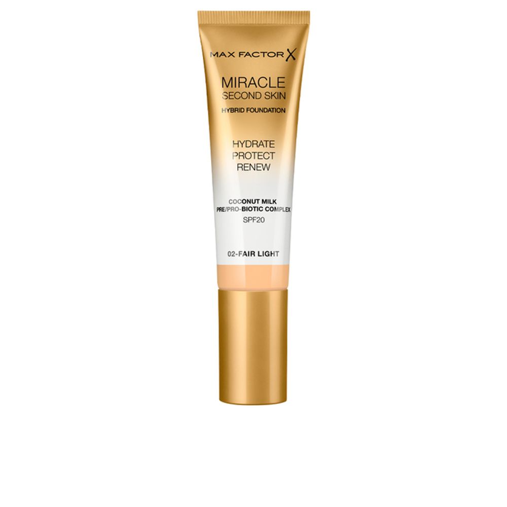 Base de Maquillaje Max Factor Miracle Second Skin Hydrate Foundation x ...