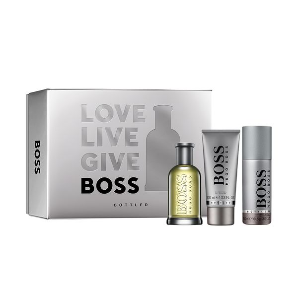 Set Boss Bottled For Men EDT x 100 ml + Desodorante x 150 ml + Shower ...
